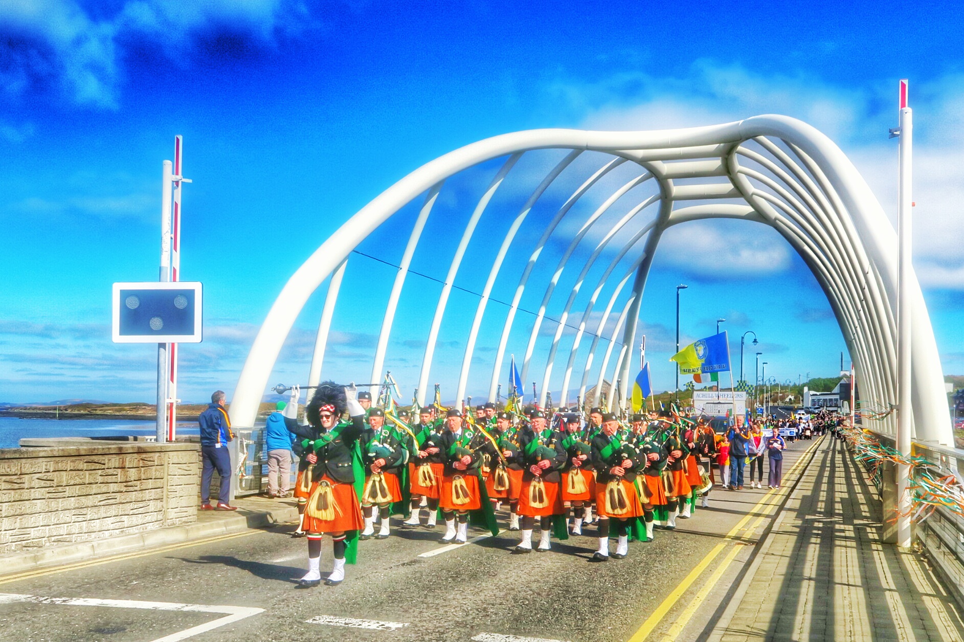 Dooagh Pipe Band at the Achill Sound parade – Dooagh Pipe Band